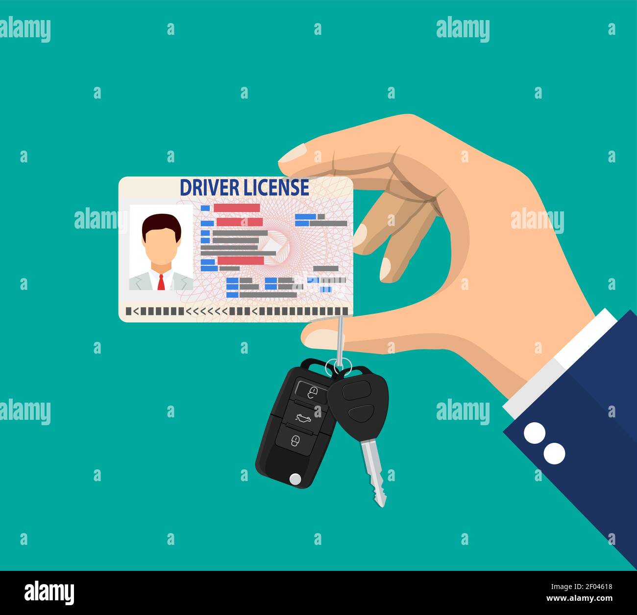 Car driver man license identification card Stock Vector Image & Art - Alamy