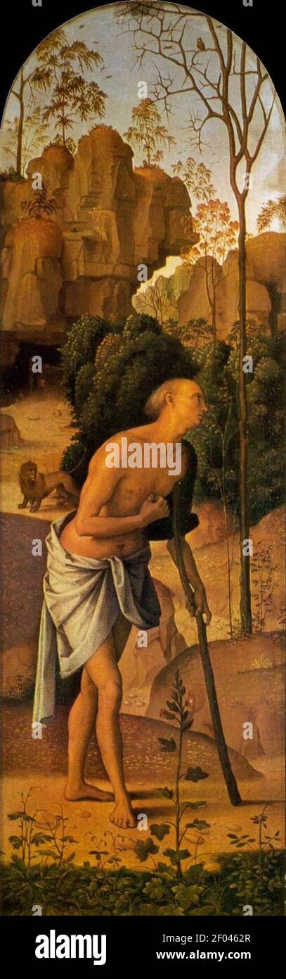 Pietro Perugino - The Galitzin Triptych - St Jerome Stock Photo - Alamy