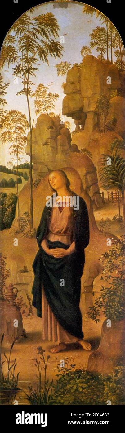 Pietro Perugino - The Galitzin Triptych - St Mary Magdalen Stock Photo - Alamy