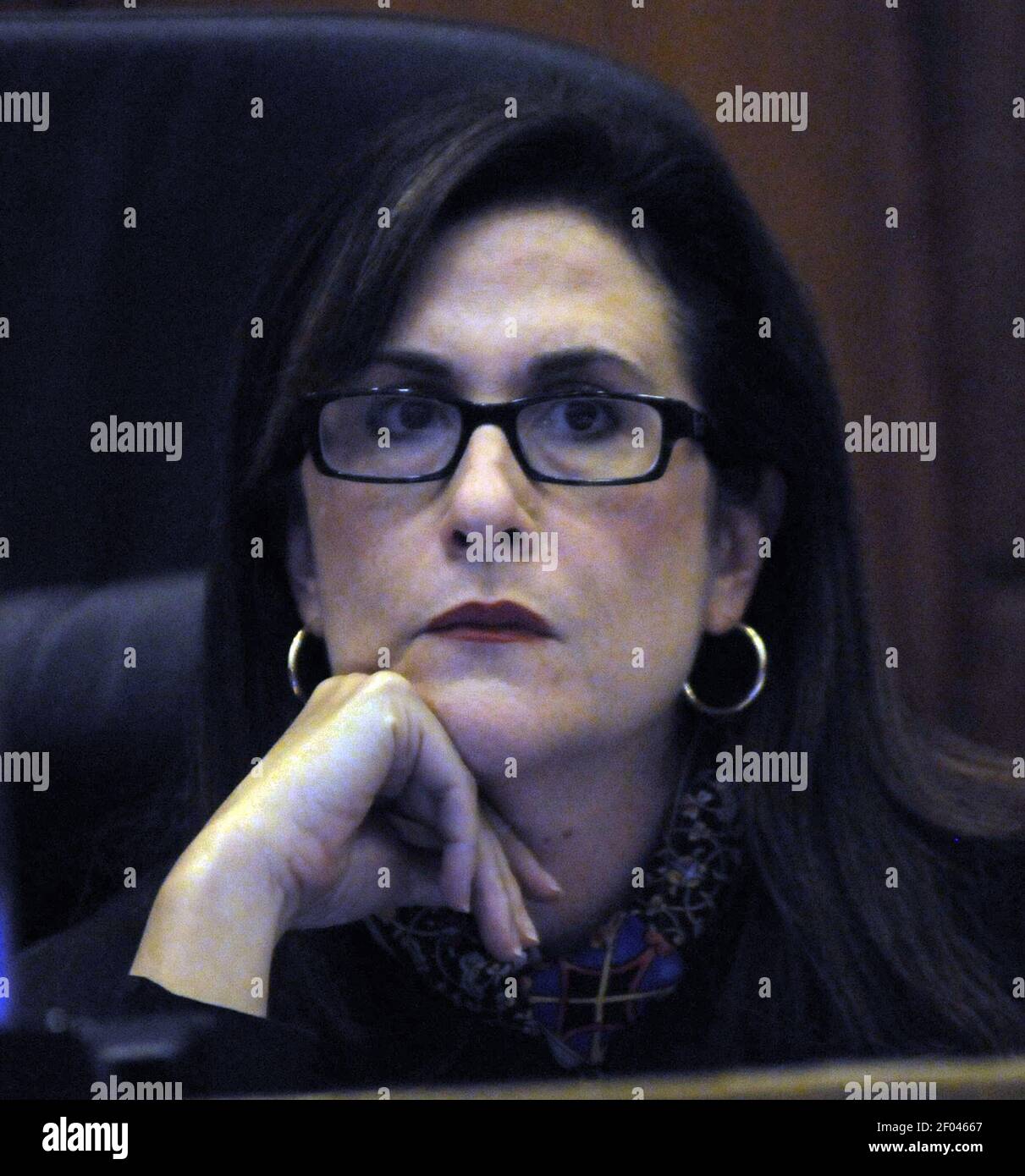 Judge Lisa Walsh listens to opening arguments in the trial of Eulices ...