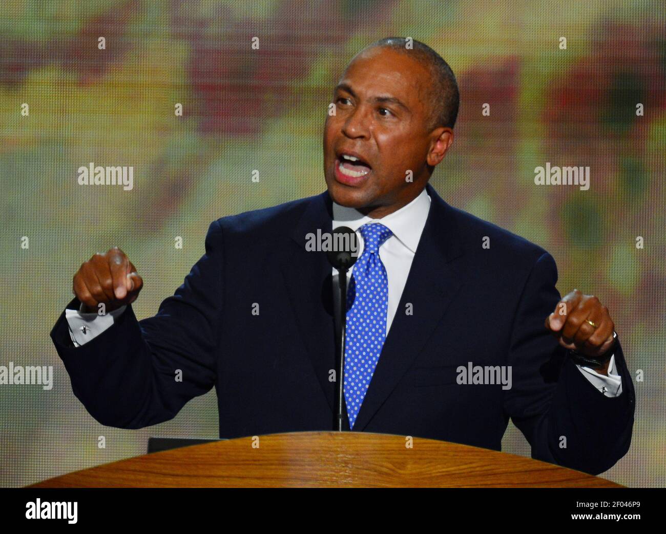Governor Deval Patrick of Massachusetts speaks at the 2012 Democratic ...