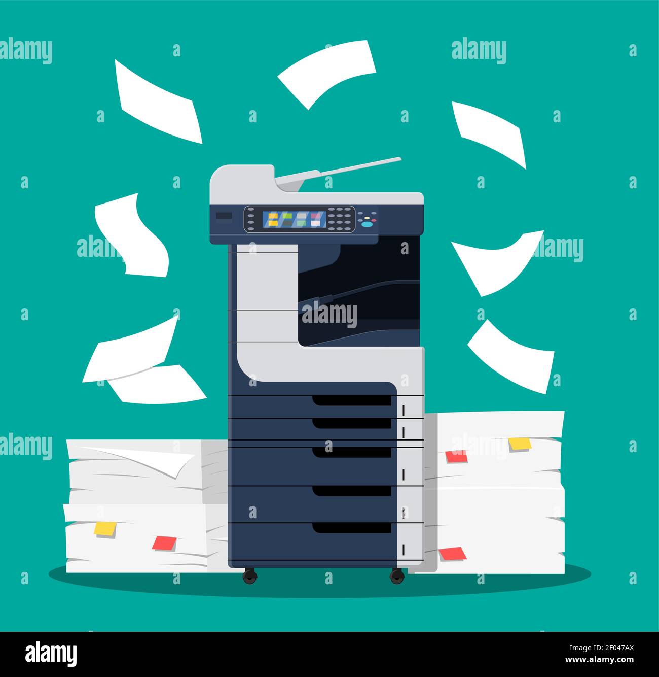 Laser printer cartoon Stock Vector Images - Alamy