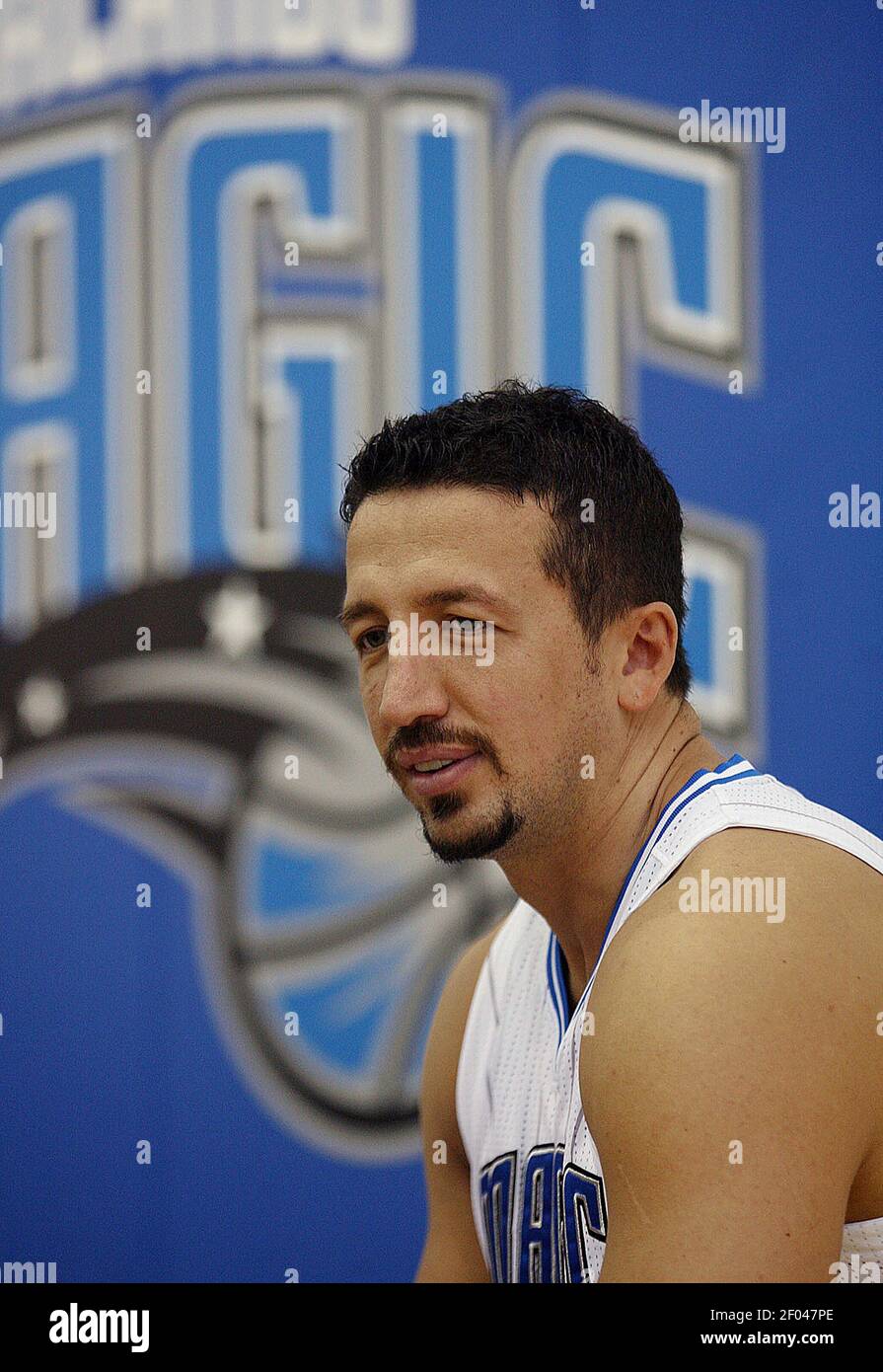 Orlando Magic forward Hedo Turkoglu poses for pictures during Magic ...