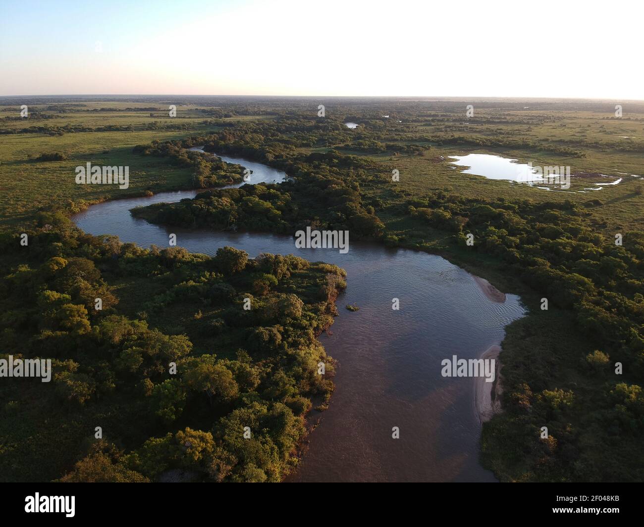 Aerial view of Rio Cuiaba, Pantanal, Mato Grosso, Brazil Stock Photo ...