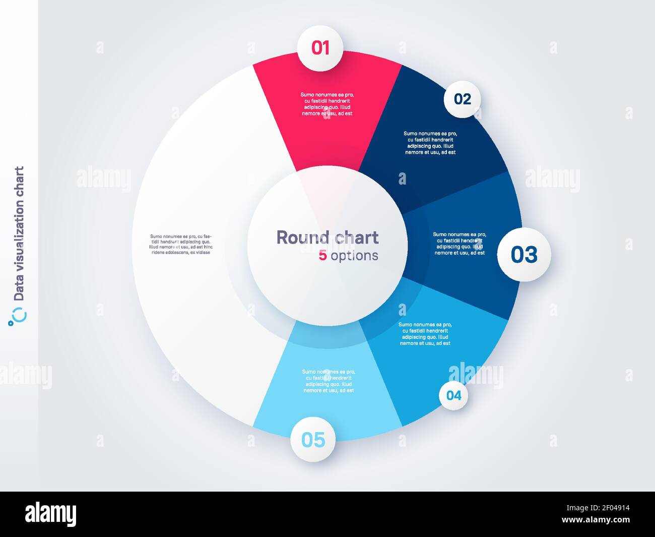 Infographics template five options circle hi-res stock photography and ...