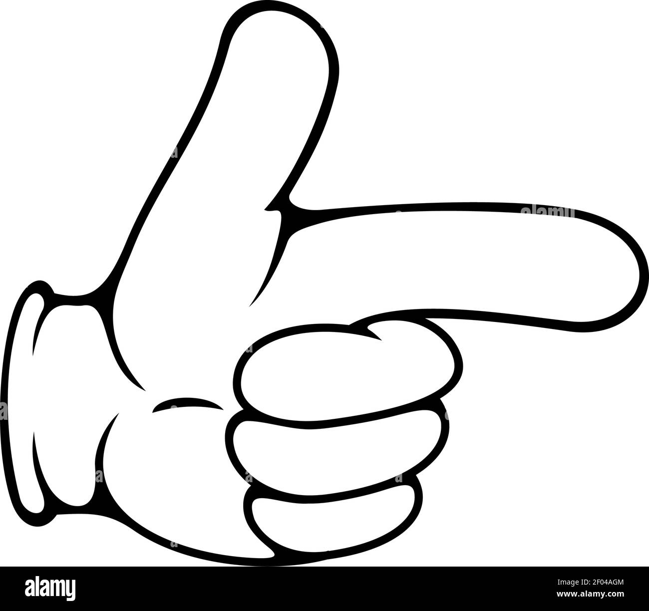 Pointing forefinger isolated hand in glove. Vector gesture, arm showing ...