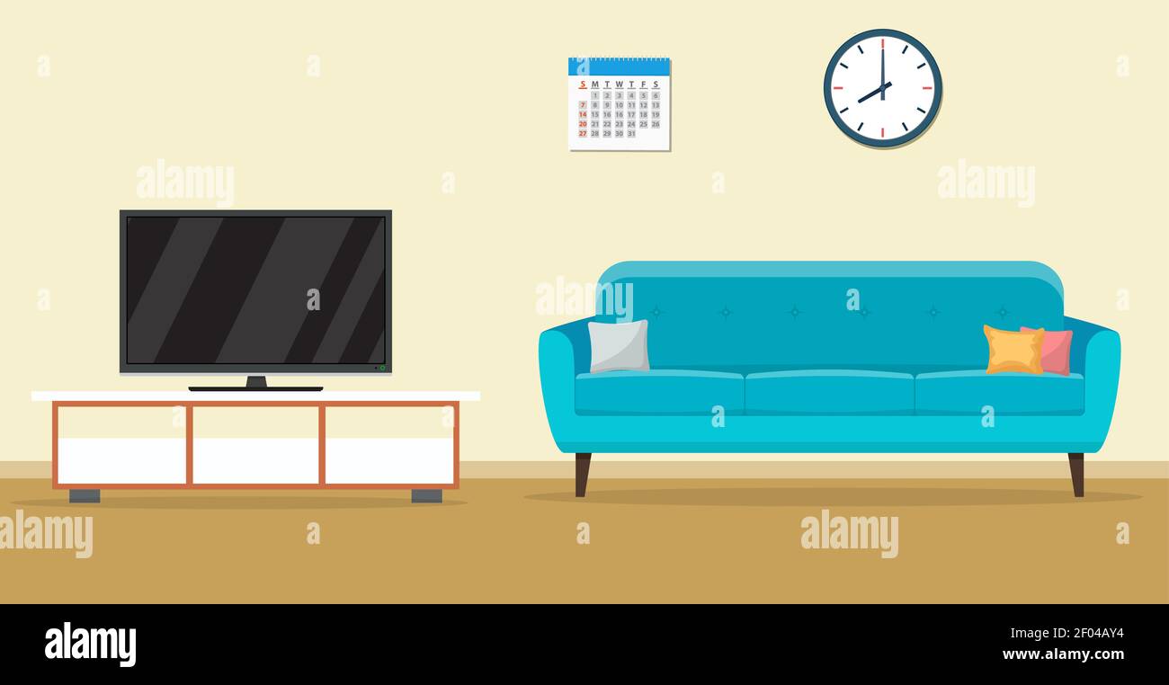 Living room table couch Stock Vector Images - Alamy