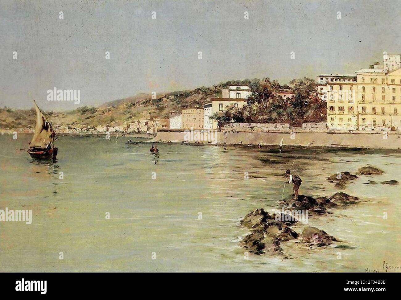 Pietro Scoppetta - Napoli, il Chiatamone Stock Photo - Alamy