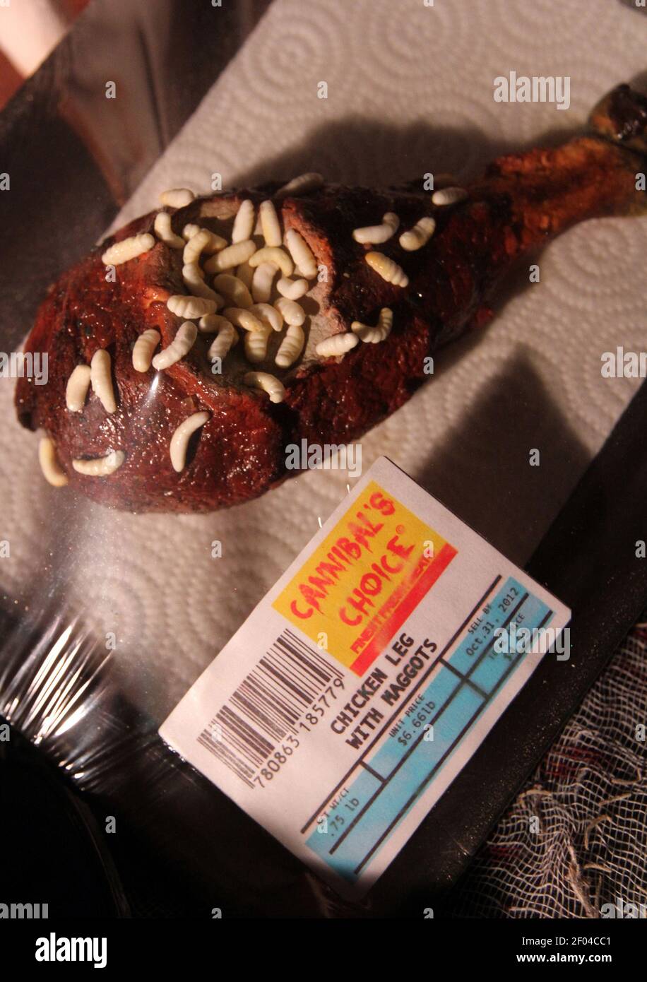 Oakland Baker Debbie Goard's "Chicken Leg with Maggots" cake complete ...