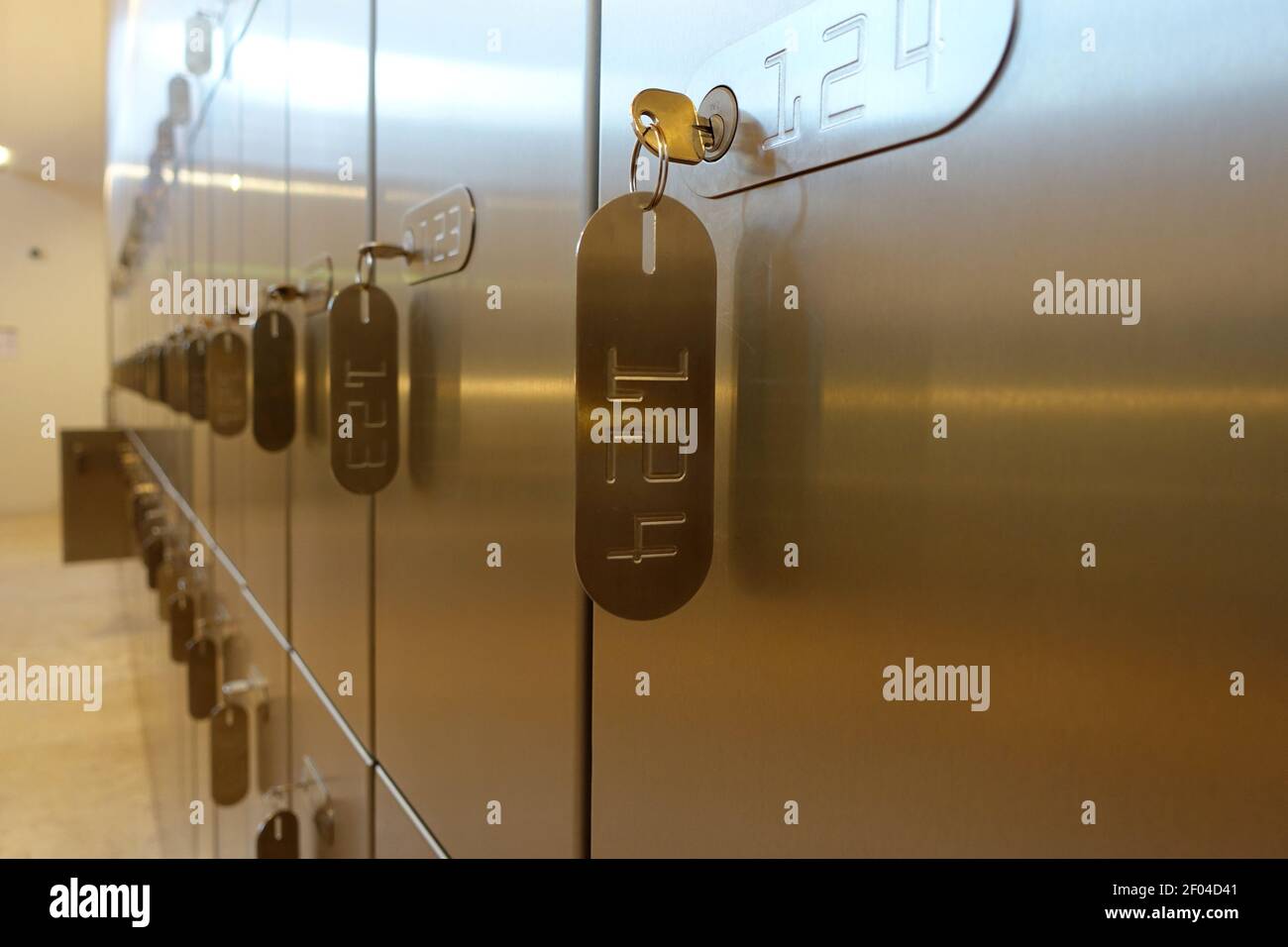 gold lock box in a bank Stock Photo - Alamy