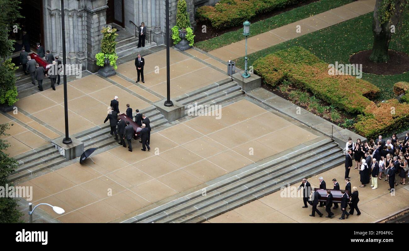 The caskets of Catherine Murch and her children Mitchell and Mary ...