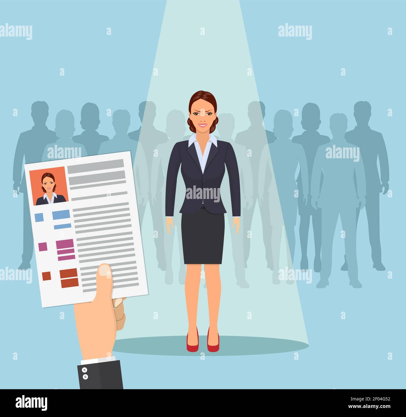 Hands hold CV profile Stock Vector Image & Art - Alamy