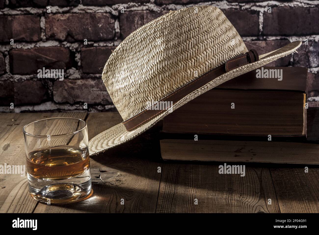 Books And Hat Stock Photo - Alamy