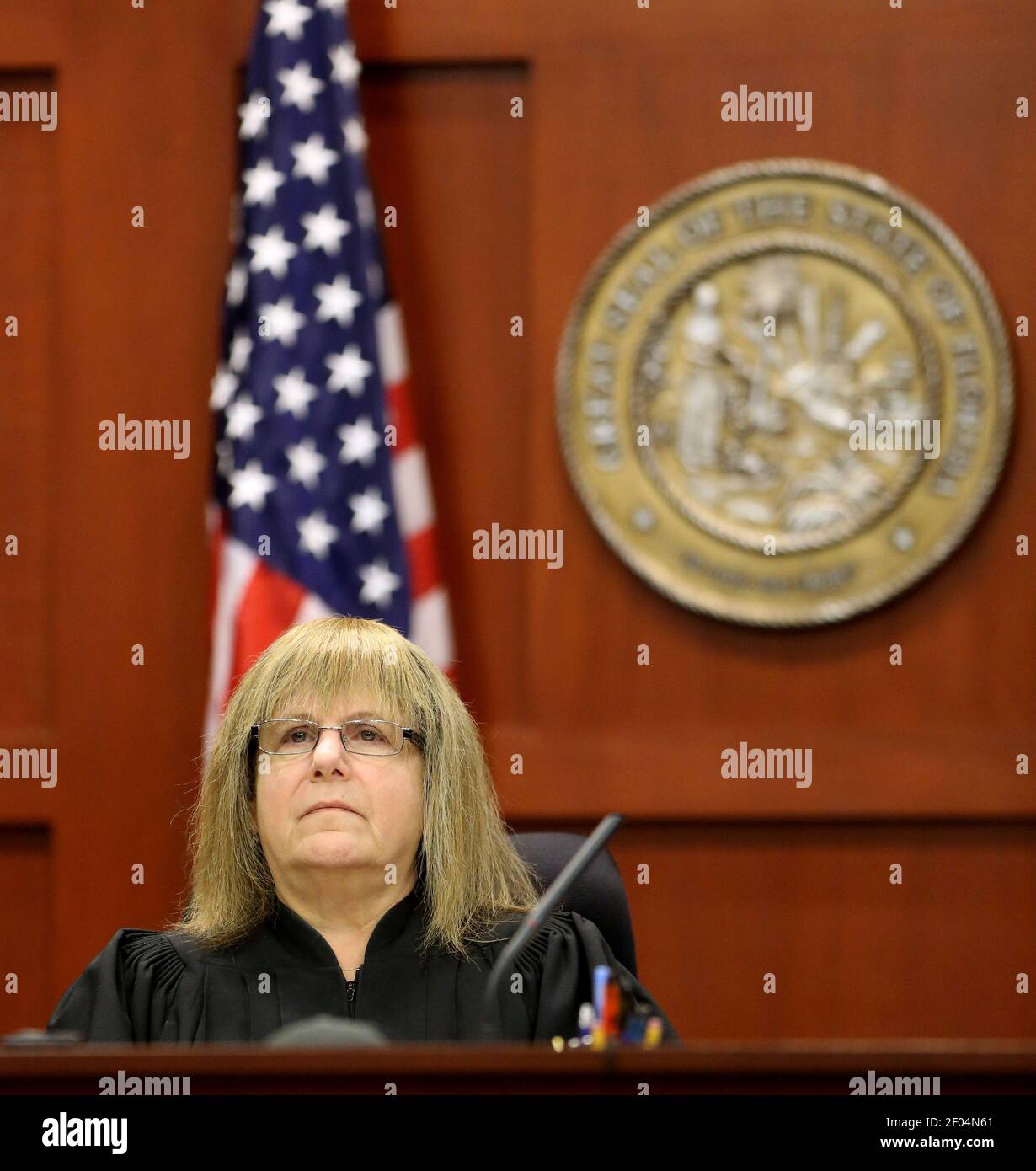 Circuit judge Debra Nelson listens as attorneys for George Zimmerman ...