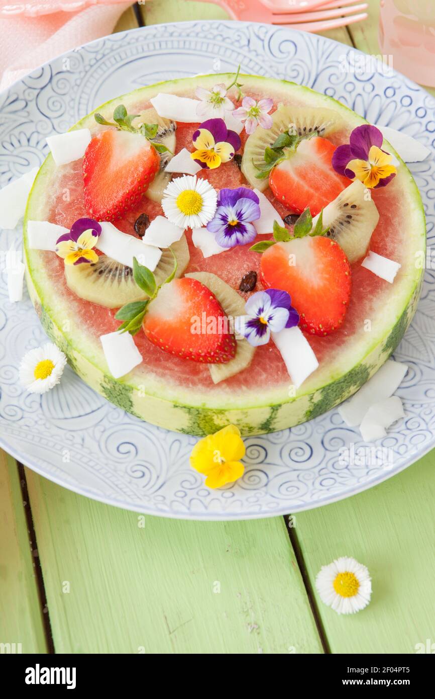 Watermelon with fresh fruit Stock Photo - Alamy