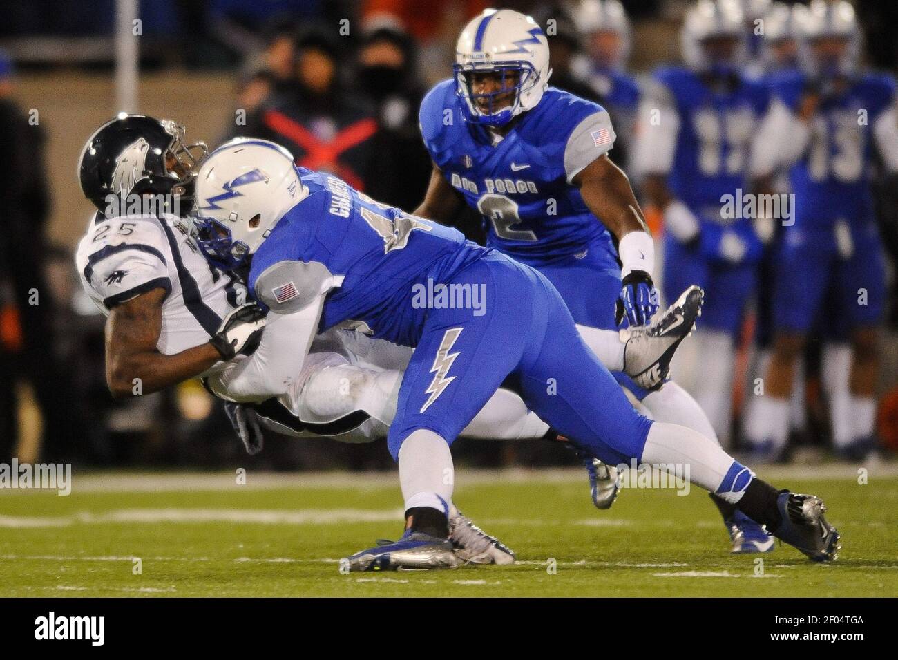 Air Force linebacker James Chambers takes down Nevada running back ...