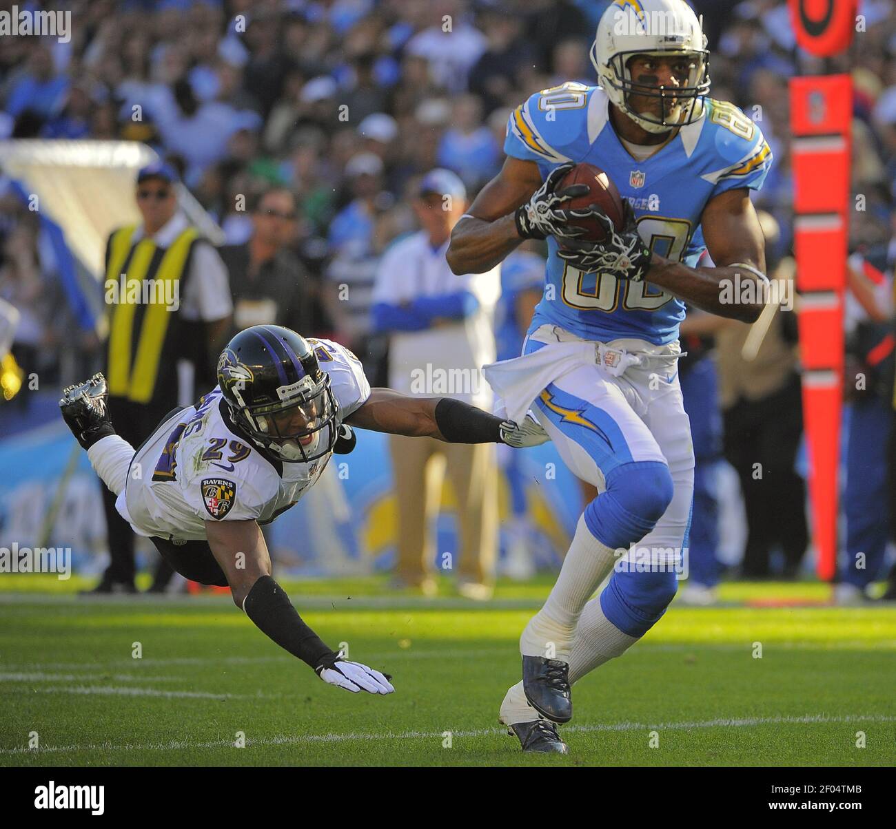 San Diego Chargers wide receiver Malcom Floyd beats Baltimore Ravens ...