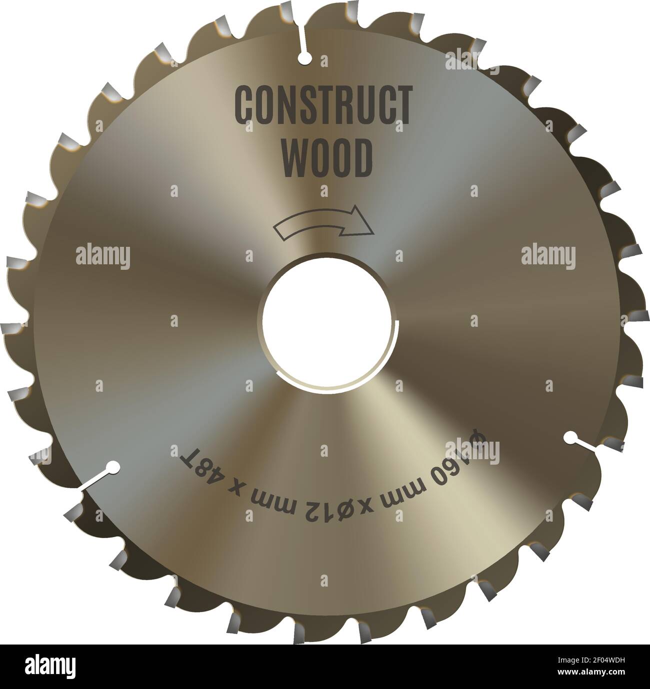 Construct wood isolated circular blade with sharp edges isolated ...
