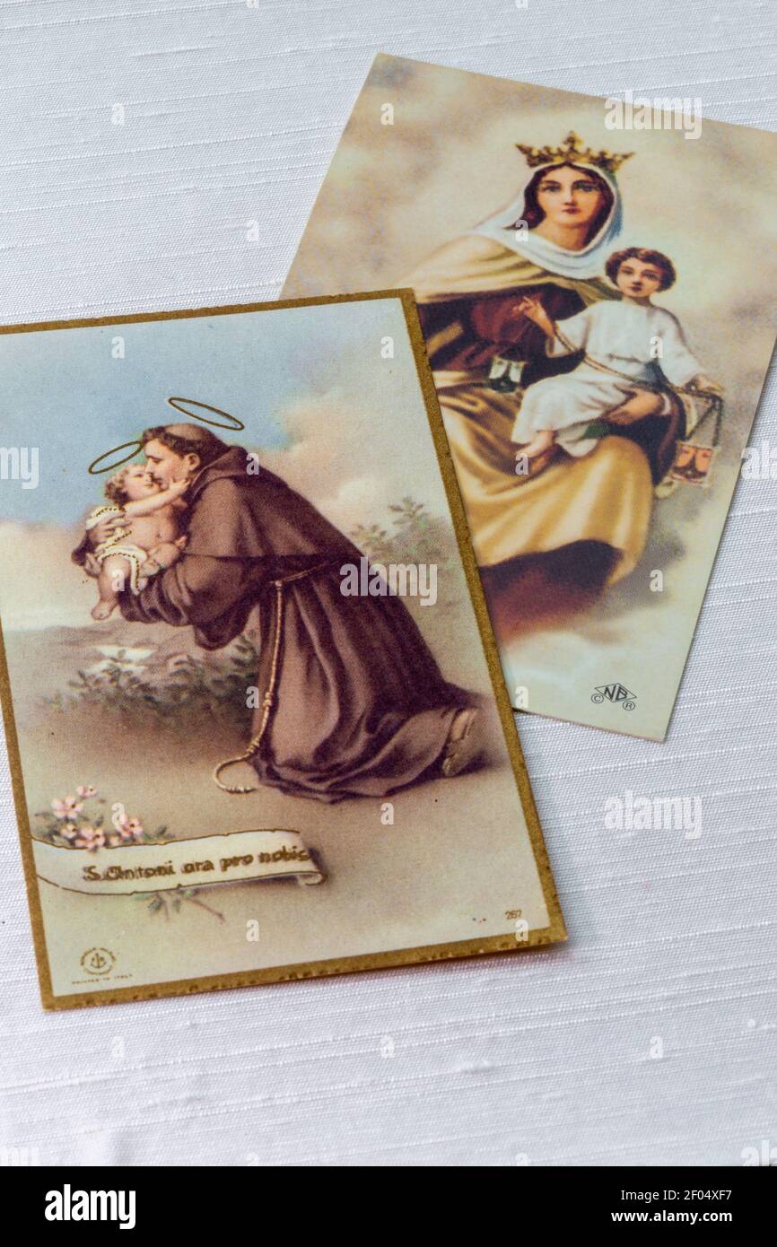 Mary prayer card hi-res stock photography and images - Alamy