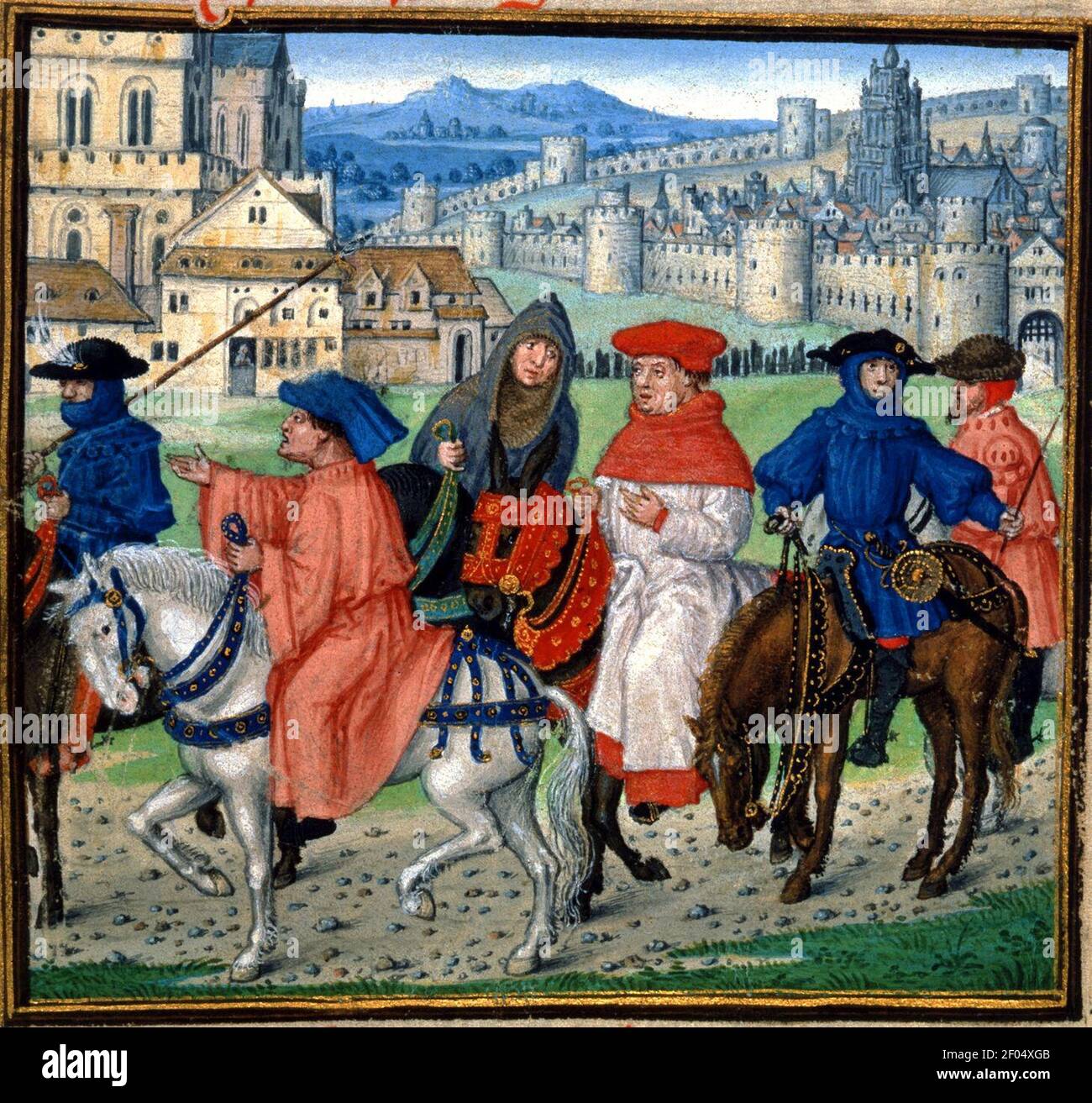 Pilgrims from Canterbury Stock Photo - Alamy