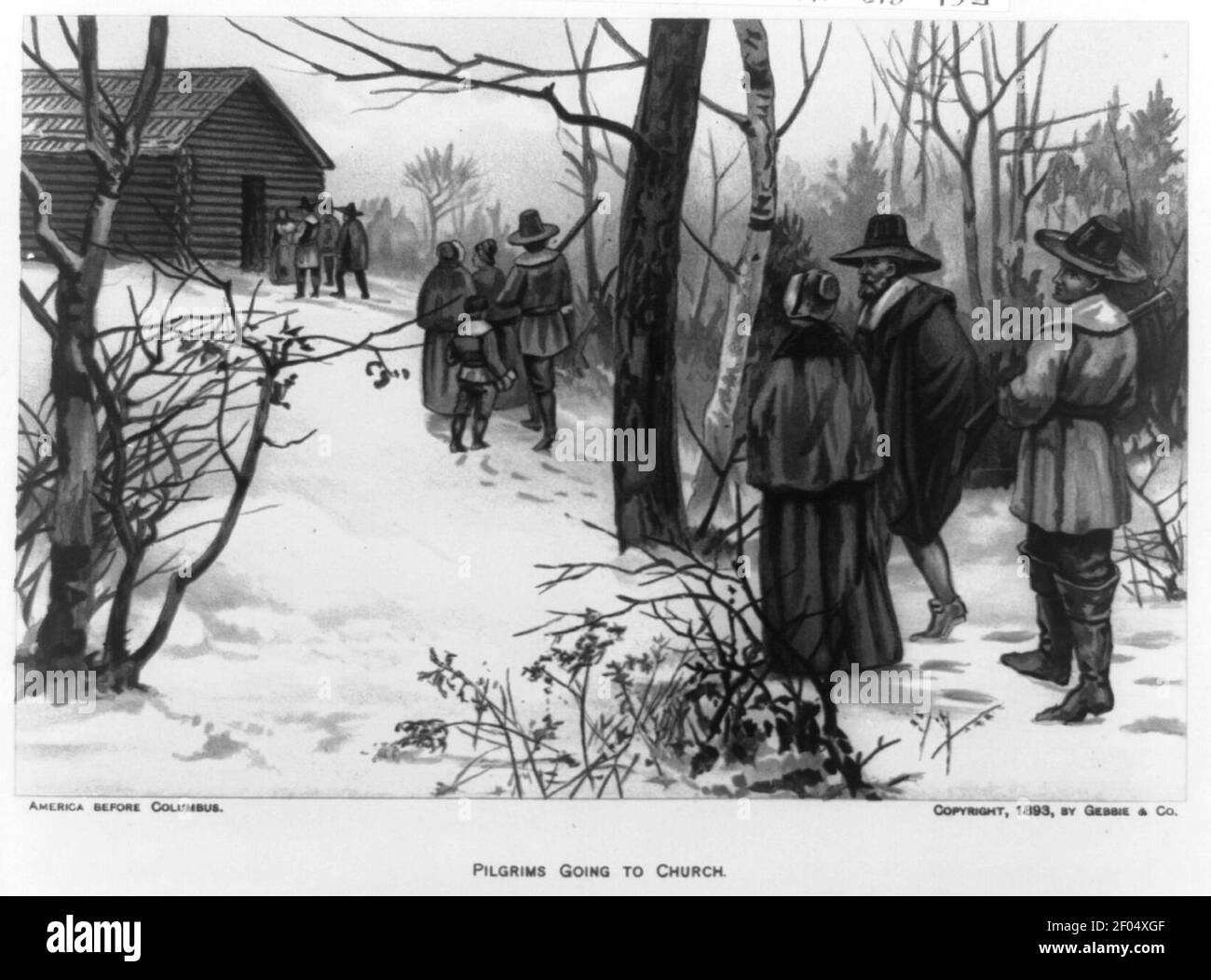 The pilgrims church Black and White Stock Photos & Images - Alamy