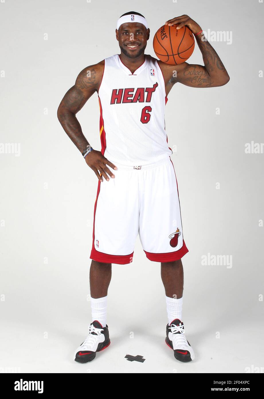 LeBraon James of the Miami Heat poses during the team's media day on ...