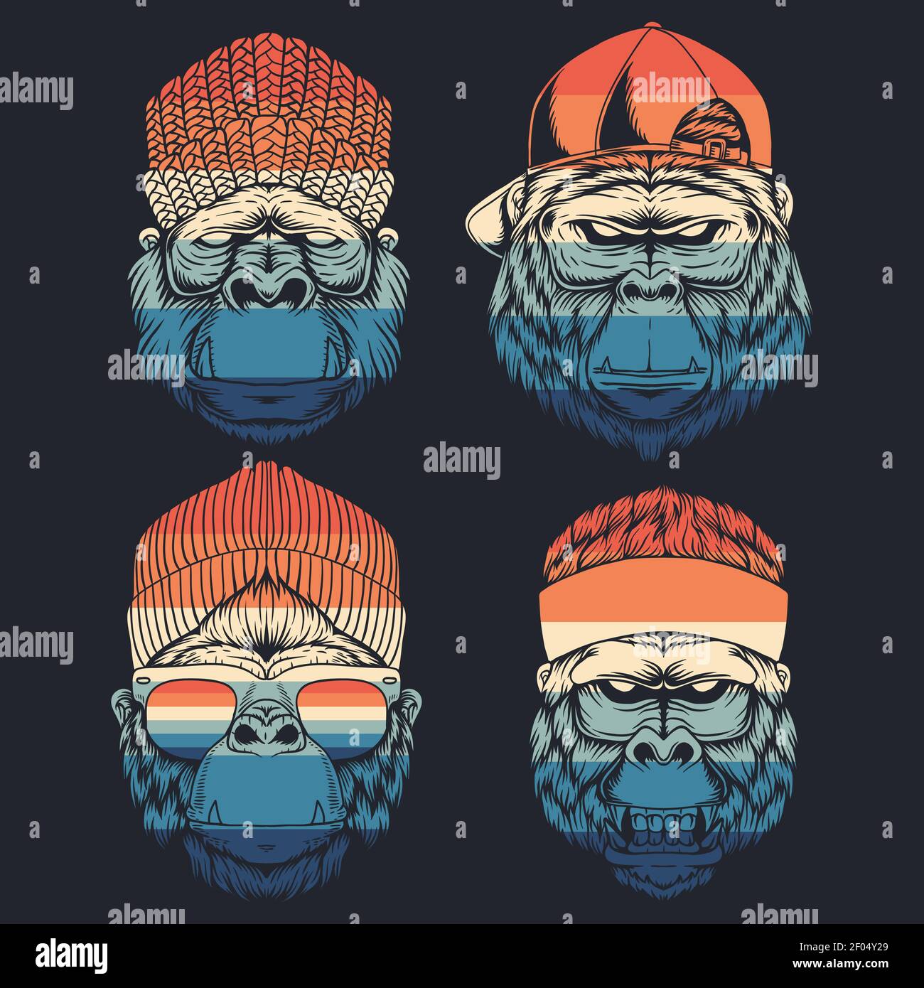 Male chimp Stock Vector Images - Alamy