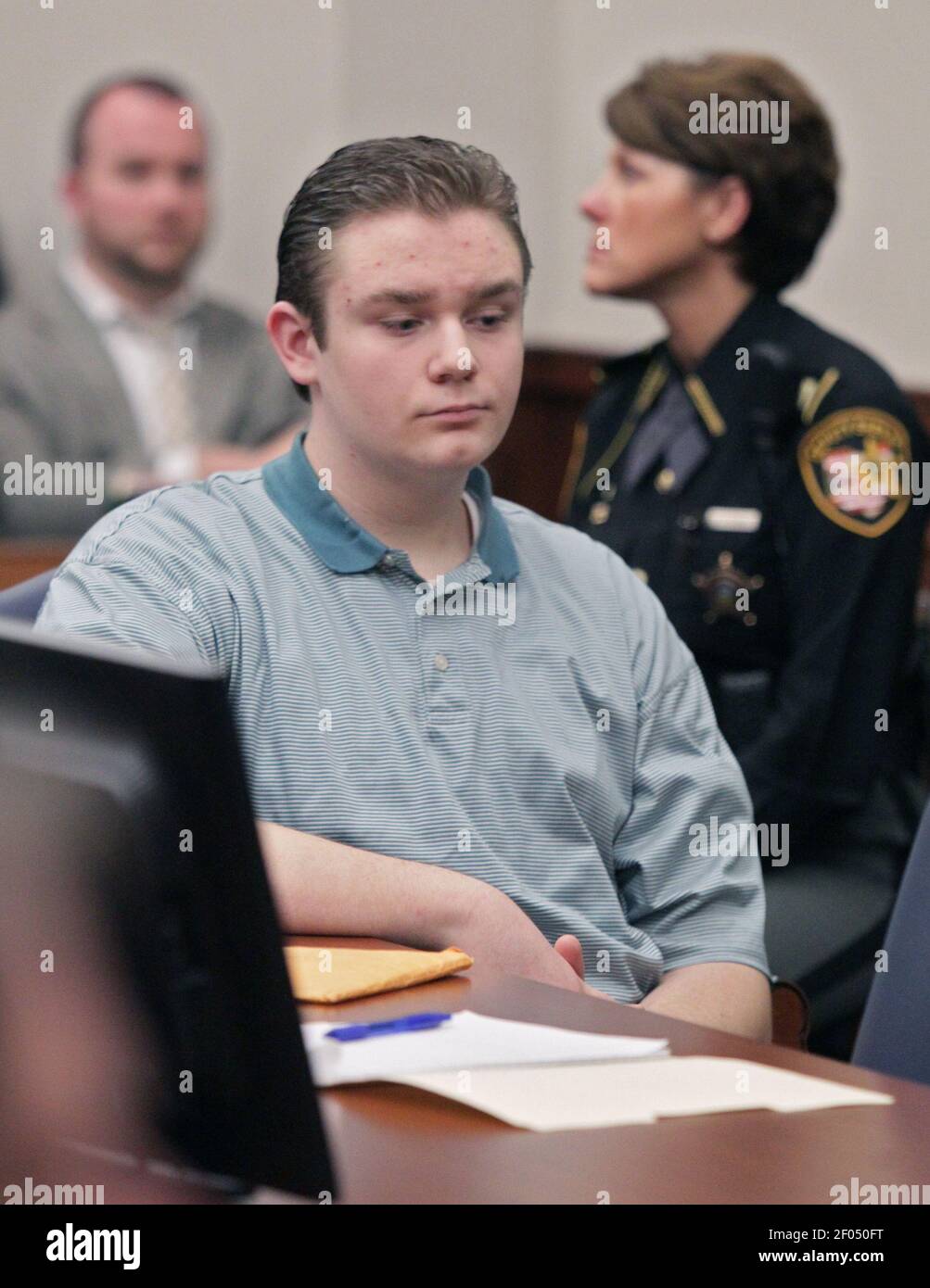 Brogan Rafferty looks on in the courtroom of Judge Lynn S. Callahan in ...