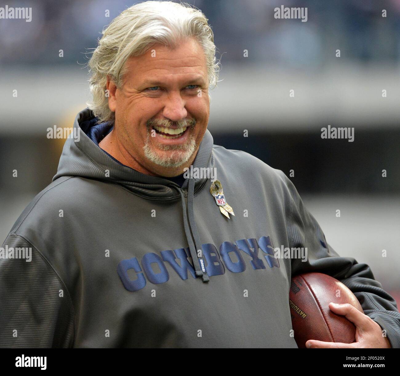 Dallas Cowboys Rob Ryan smiles before the game against the Cleveland ...