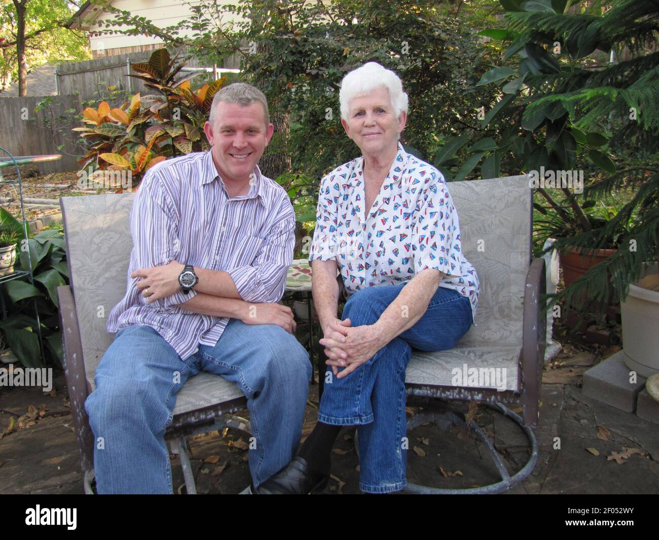 Joel Montgomery relaxes in his family's backyard in Bedford, Texas ...