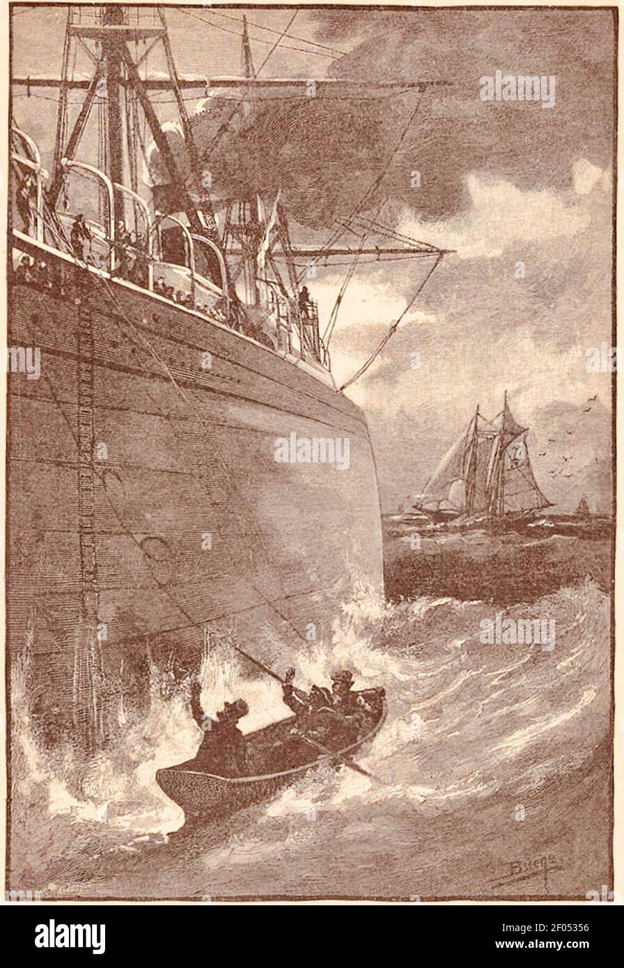 Pilot boarding a steamship Stock Photo - Alamy