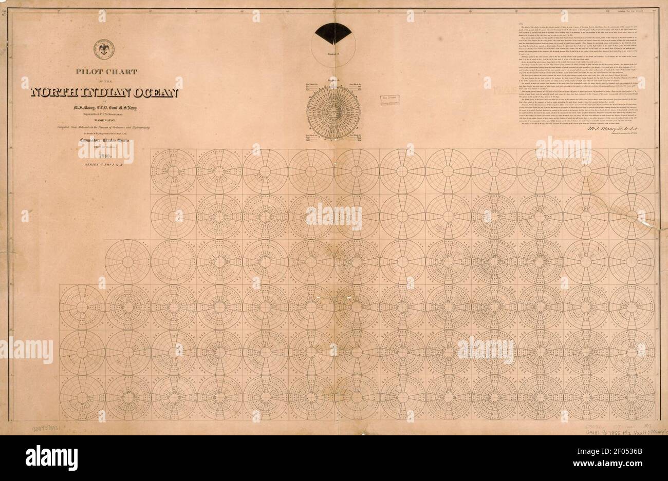 Pilot chart of the north Indian Ocean Stock Photo - Alamy