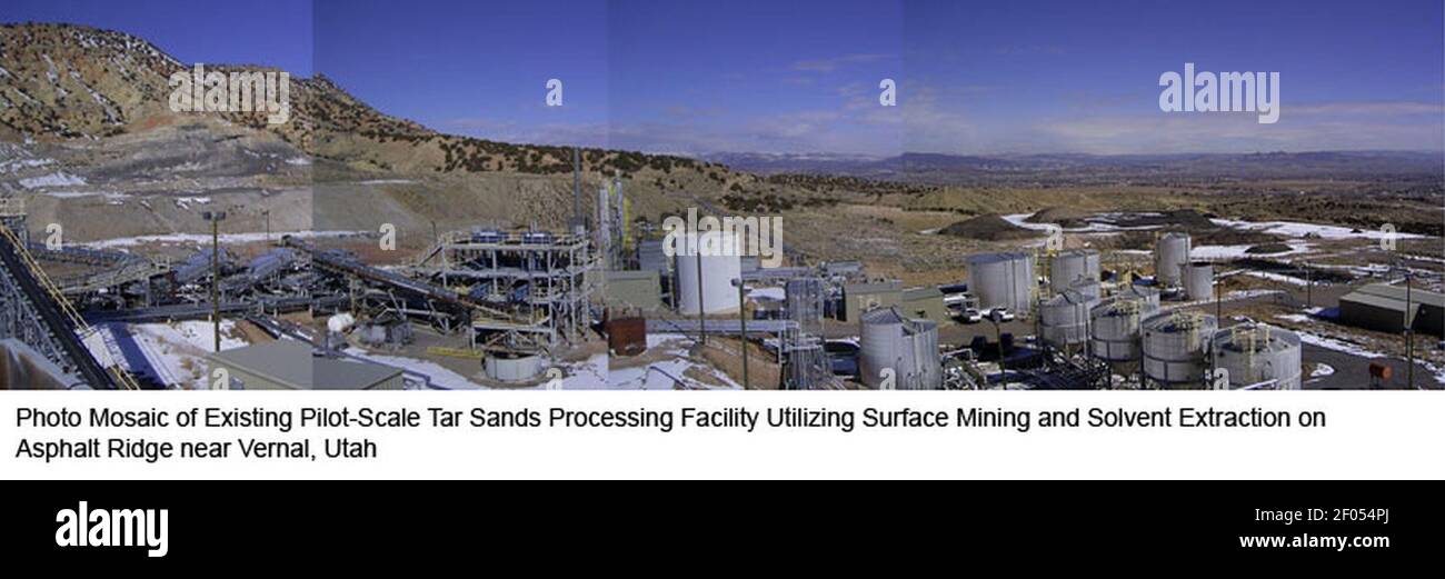 Pilot-Scale Tar Sands Processing Facility near Vernal, Utah Stock Photo ...