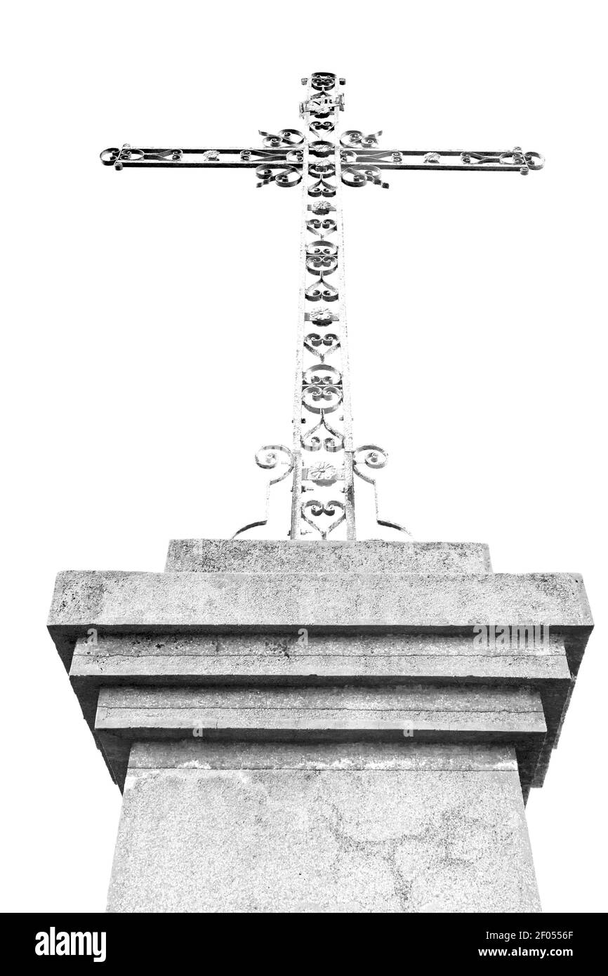 Catholic abstract sacred cross in italy europe and the sky background ...