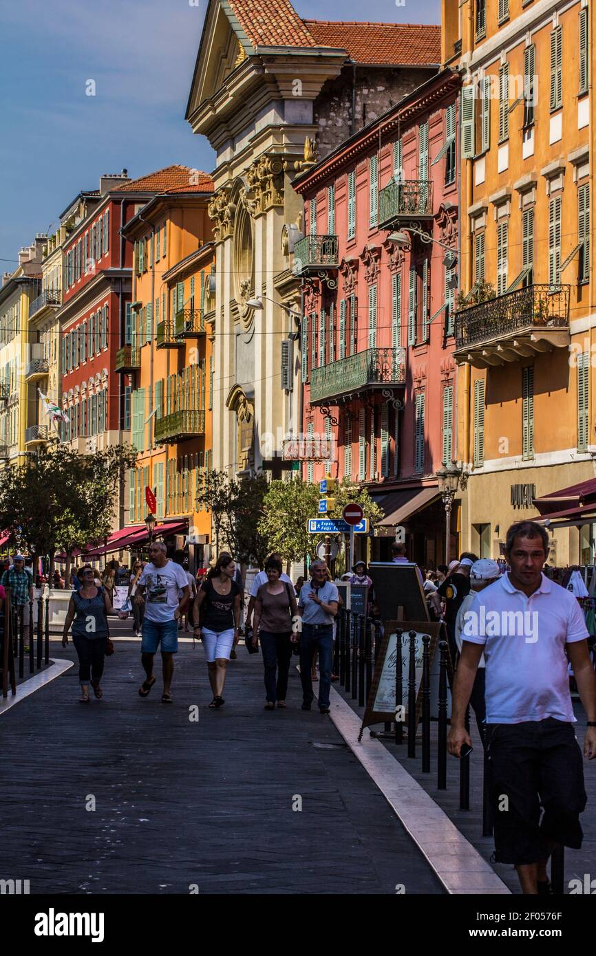 Urban scene from the street of Nice, France Stock Photo - Alamy
