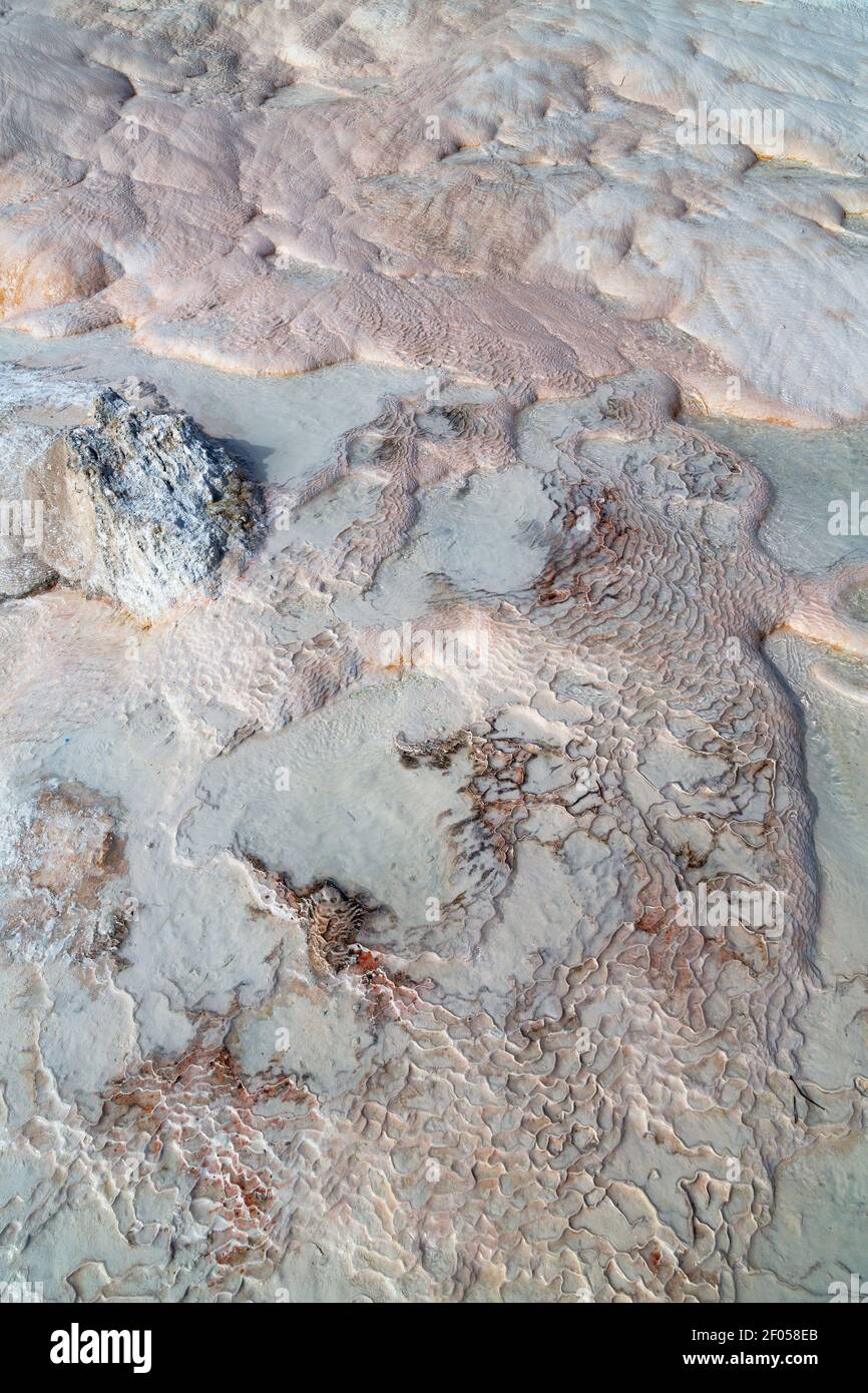 Abstract in turkey calcium travertine water Stock Photo - Alamy