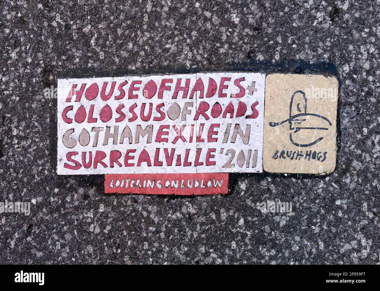 A copycat tile at the corner of Broadway and Pine Street, mimics ...