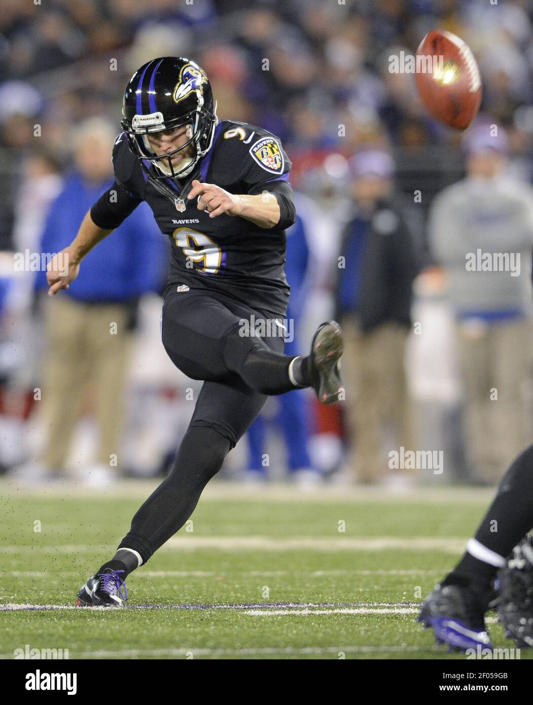 Baltimore Ravens kicker Justin Tucker kick one of his field goals ...