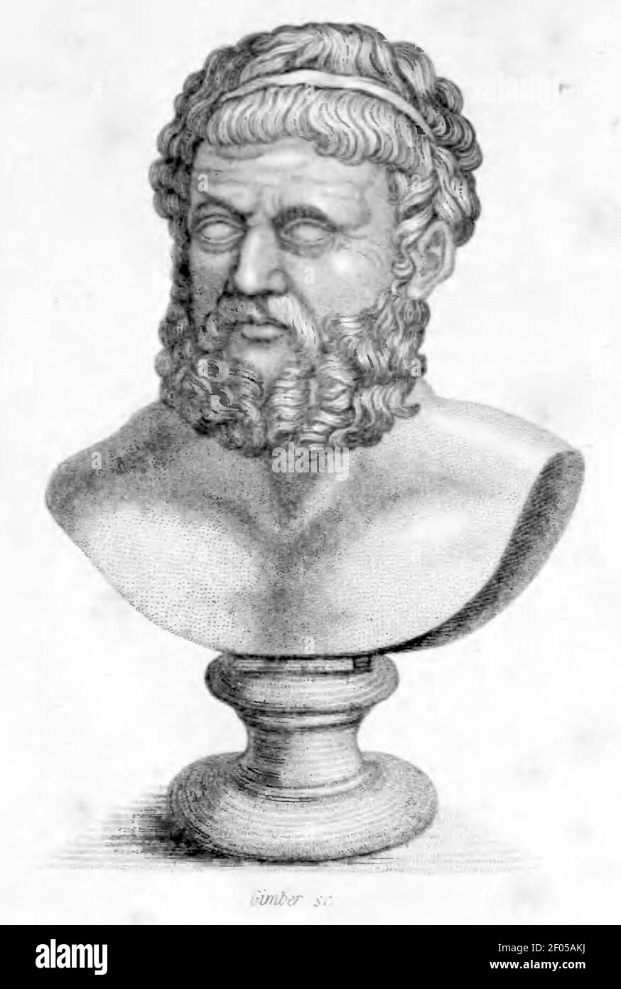 Pindar bust - Pindar and Anacreon (1864 Stock Photo - Alamy