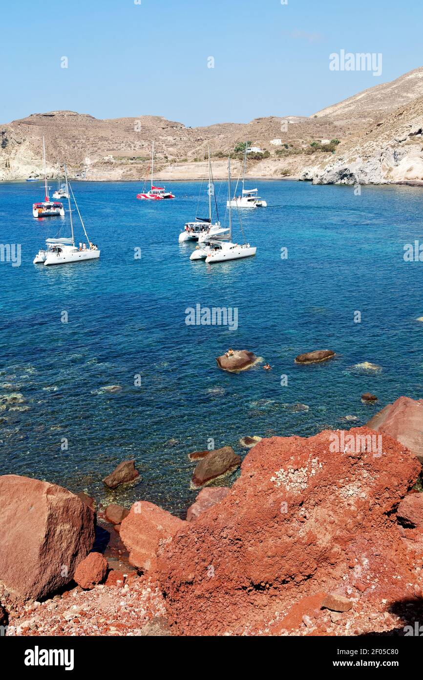 Water in santorini europe Stock Photo - Alamy