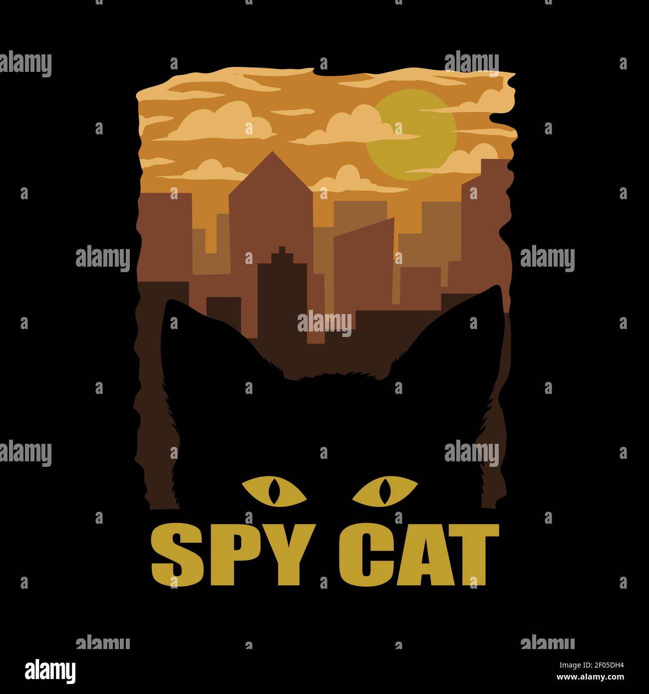 Old man and his cat Stock Vector Images - Alamy