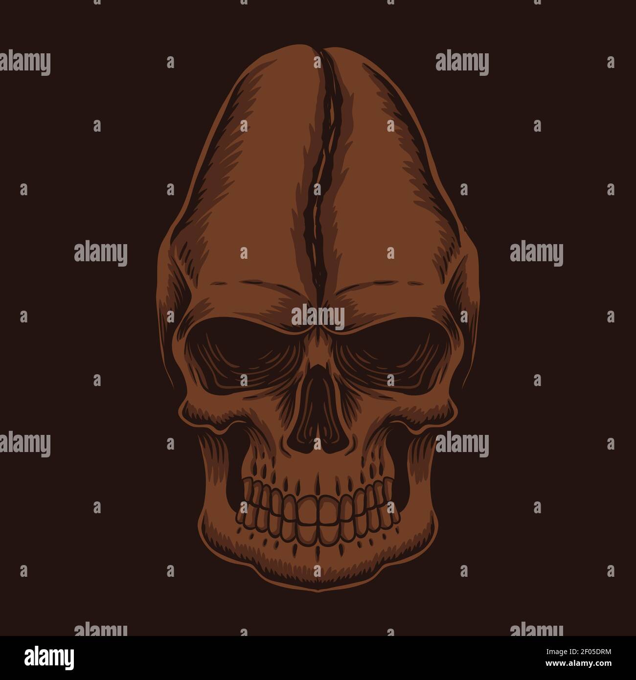 Skull head coffee vector illustration for your company or brand Stock ...