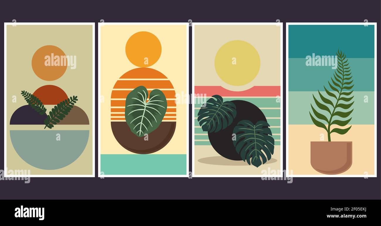 Nature collage grid Stock Vector Images - Alamy