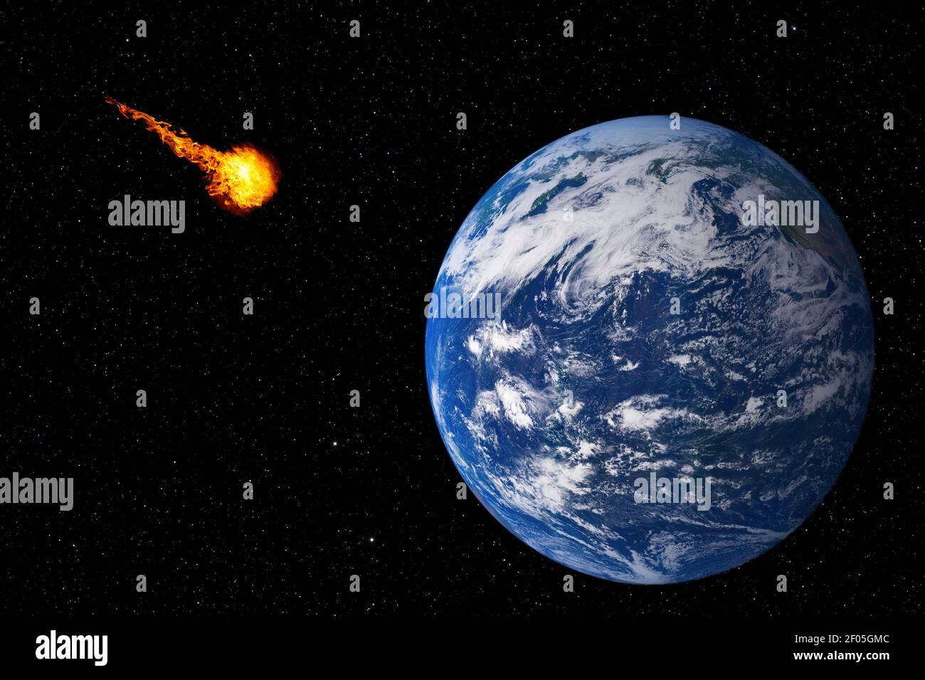 Asteroid hitting earth hi-res stock photography and images - Alamy