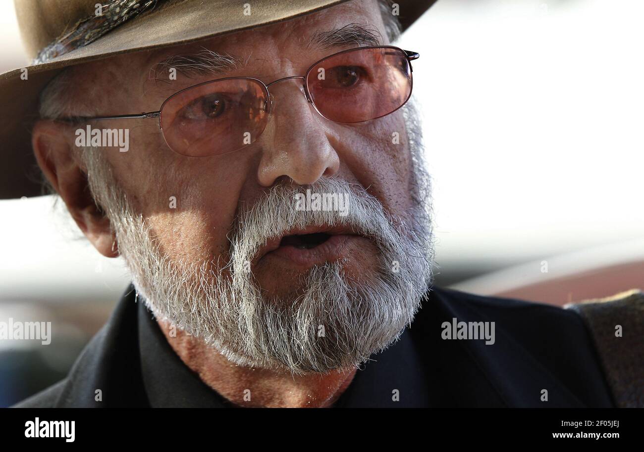 Bob Stevenson speaks with the media after the first day of the hearing ...