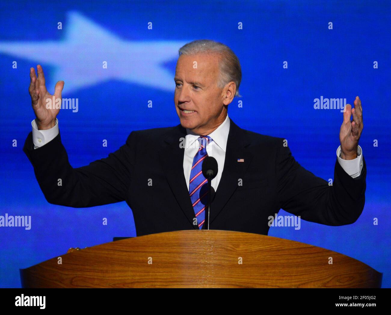 Vice President Joe Biden speaks to the delegates at the 2012 Democratic ...
