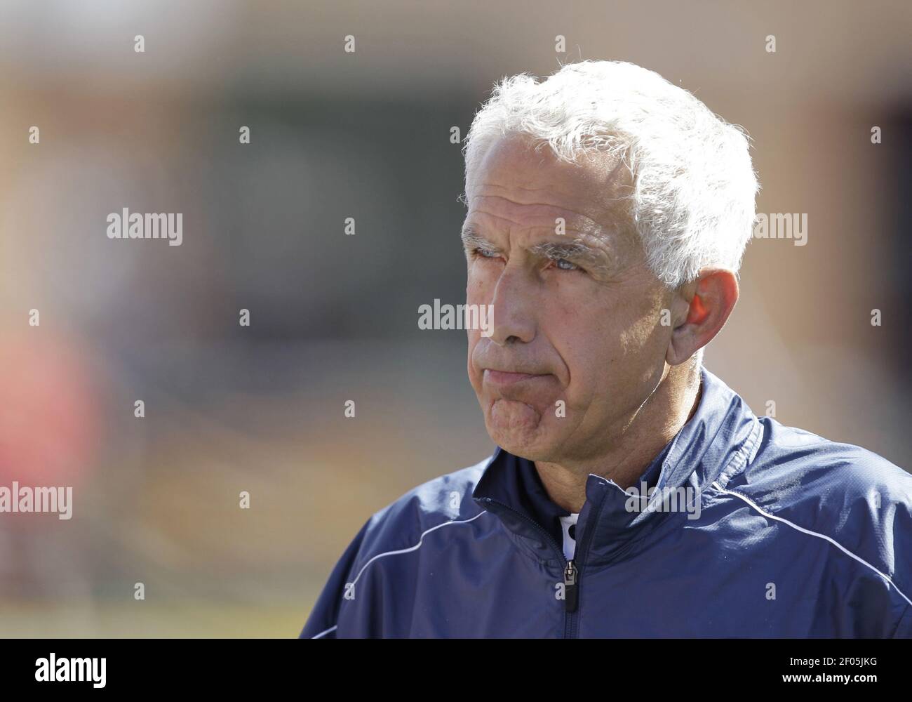 Connecticut head coach Paul Pasqualoni is seen during a timeout in the ...