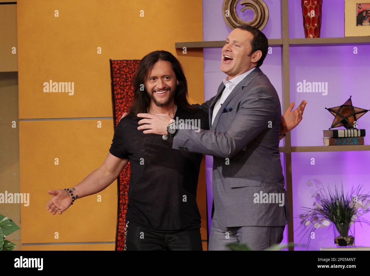 Actor Clifton Collins Jr. and Alan Tacher are seen on the set of ...