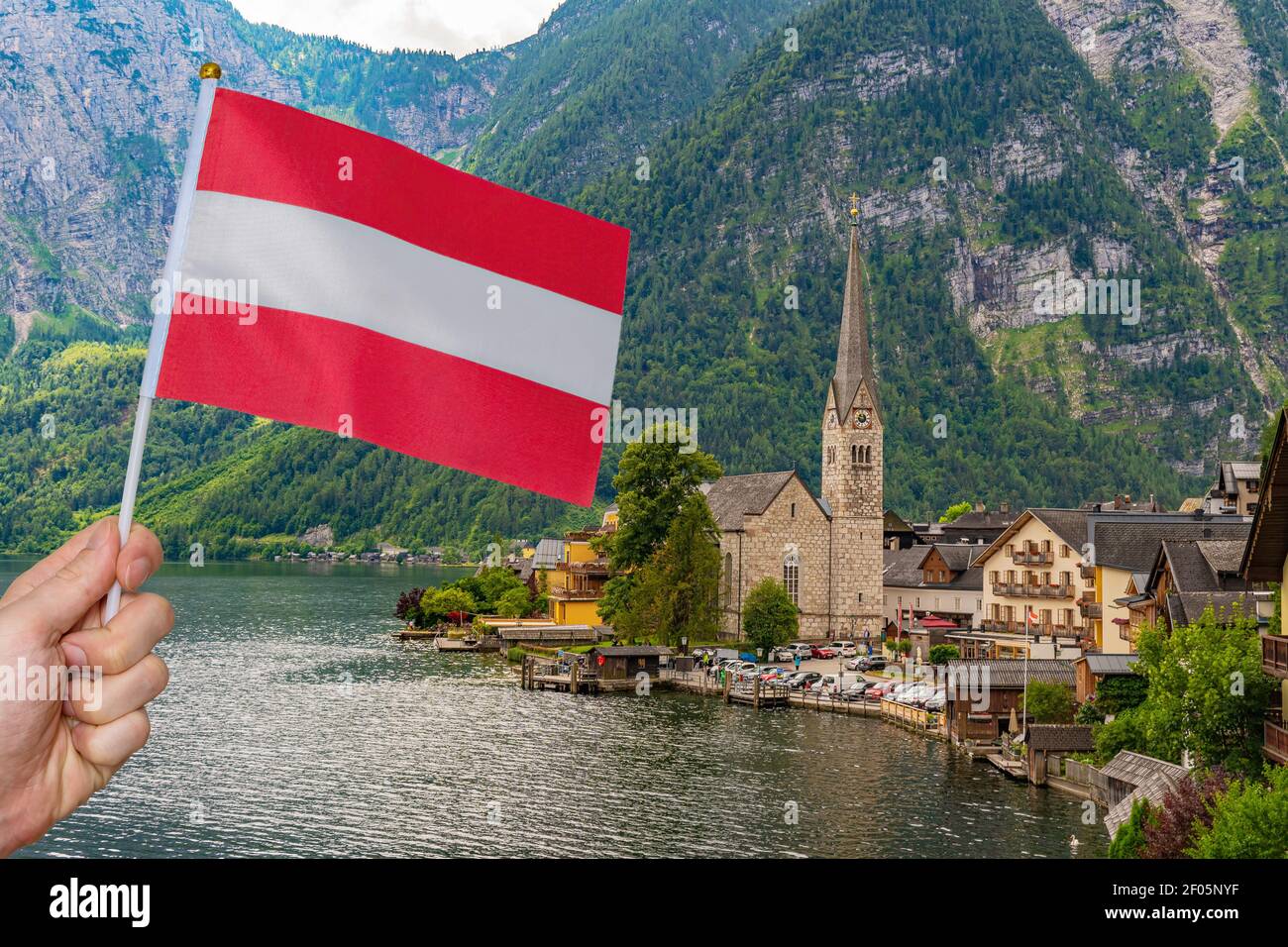 Hallstatt salzkammergut austria person hi-res stock photography and ...