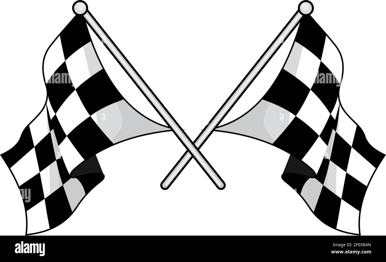 Flat Checkered Flag Vector